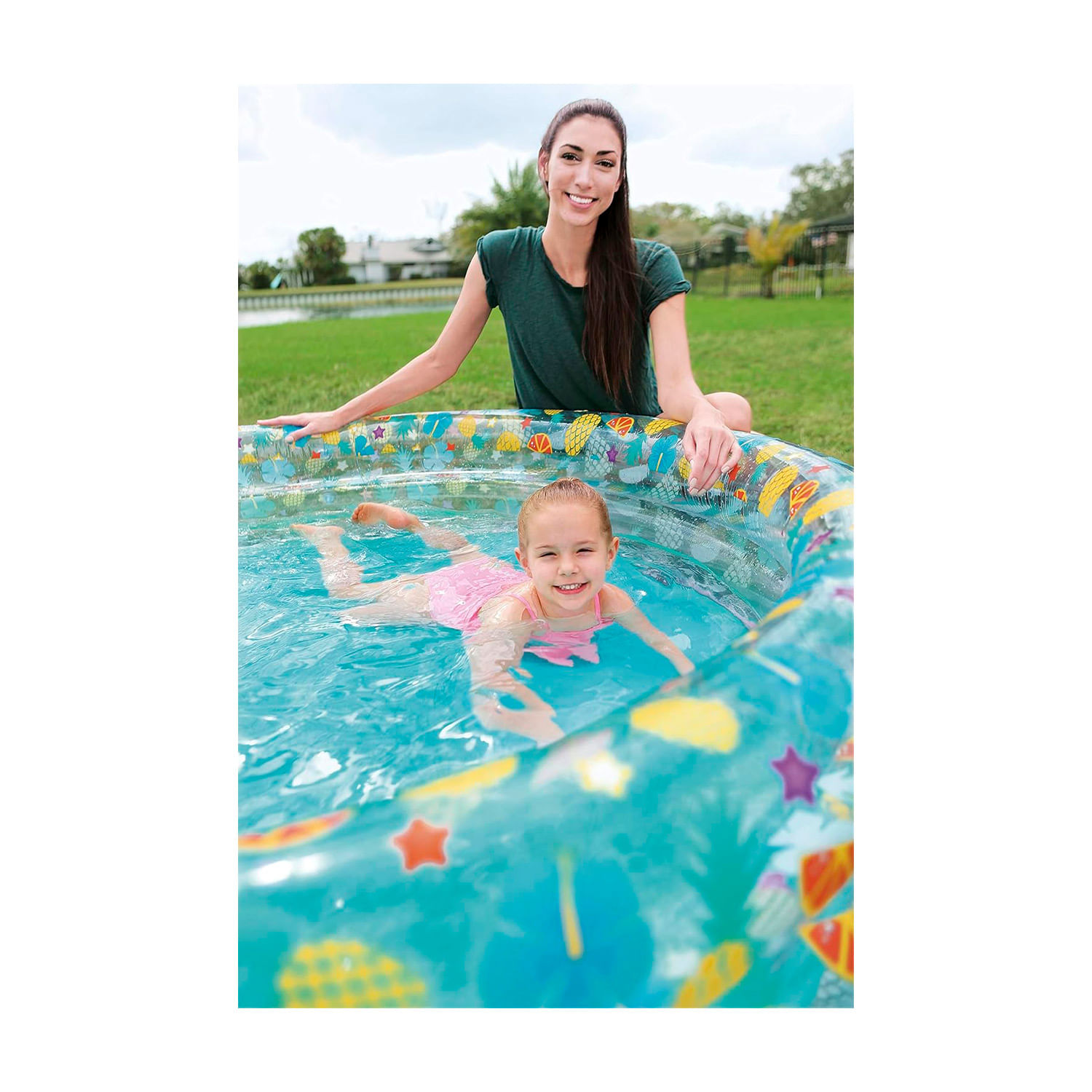 PISCINA INFLABLE REDONDA TROPICAL P/NIÑOS 1.70M X 0.53M BESTWAY